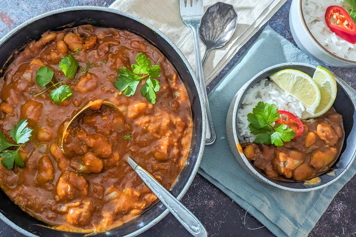Curried butter beans - Candyflosslife