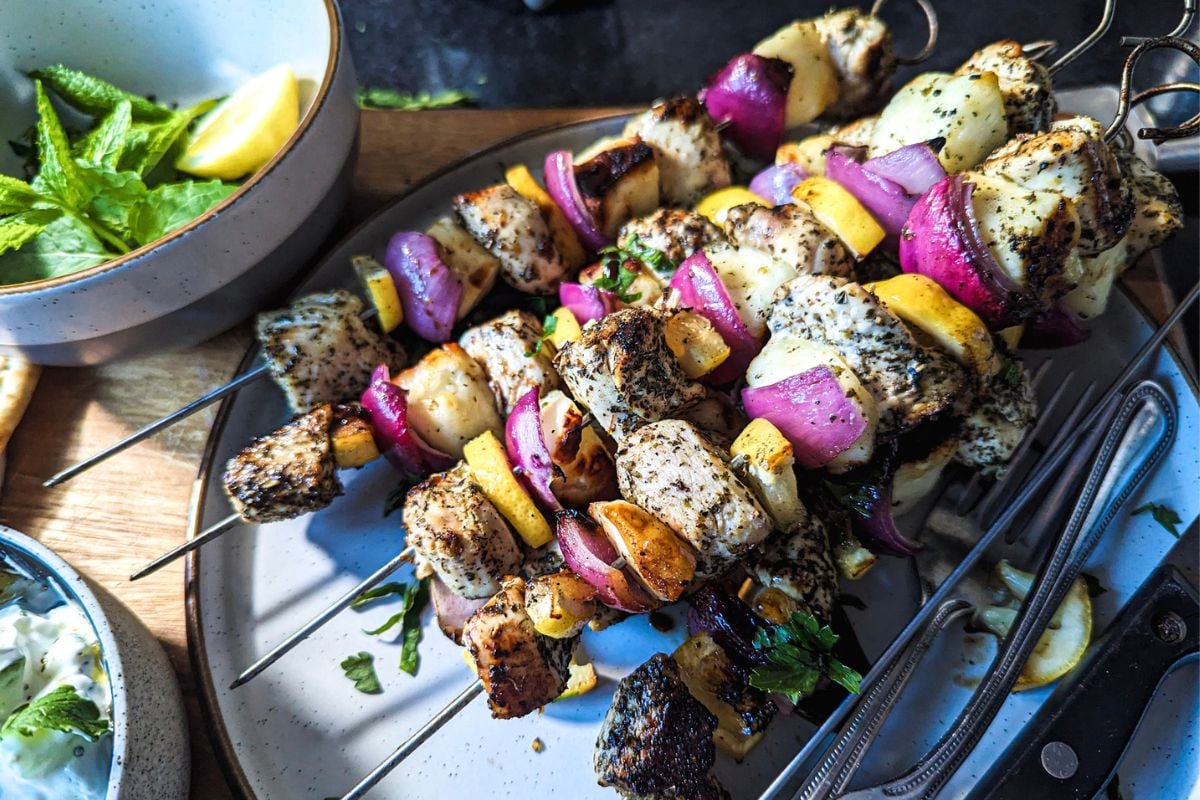 Chicken and Halloumi Skewers - Candyflosslife